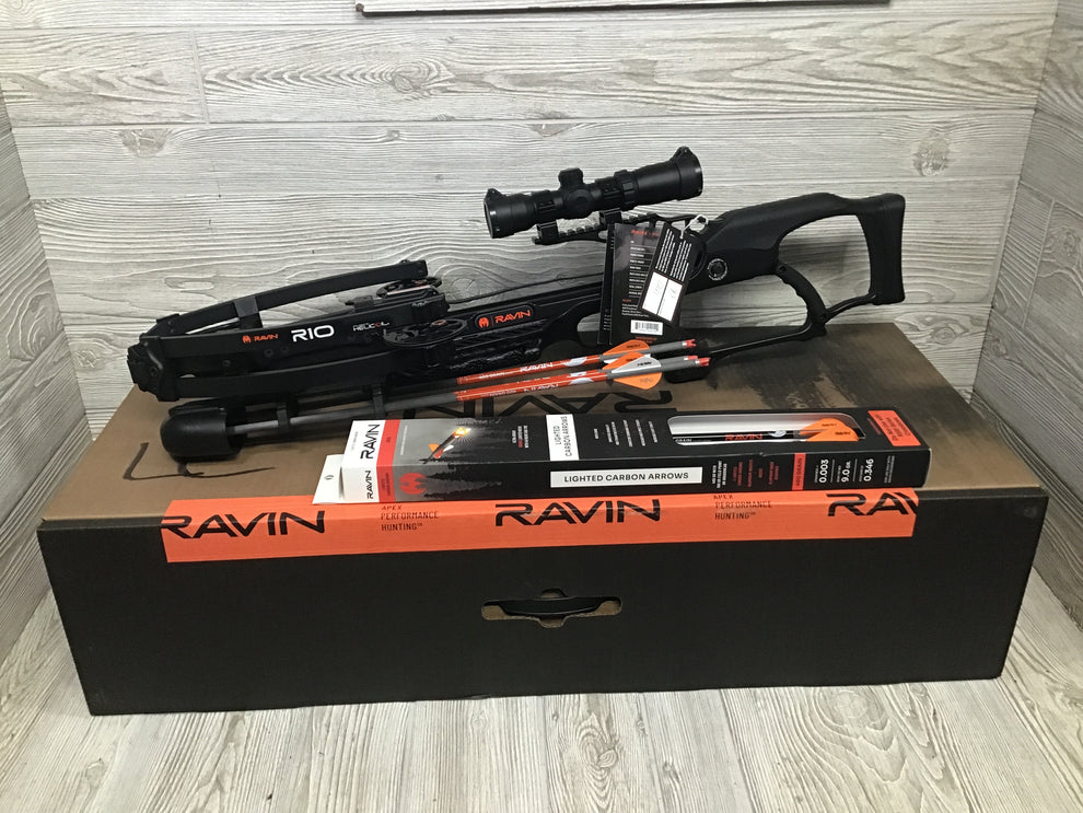 Brand new Ravin R10 crossbow package R014 NEW IN BOX W/ box of lighted ...